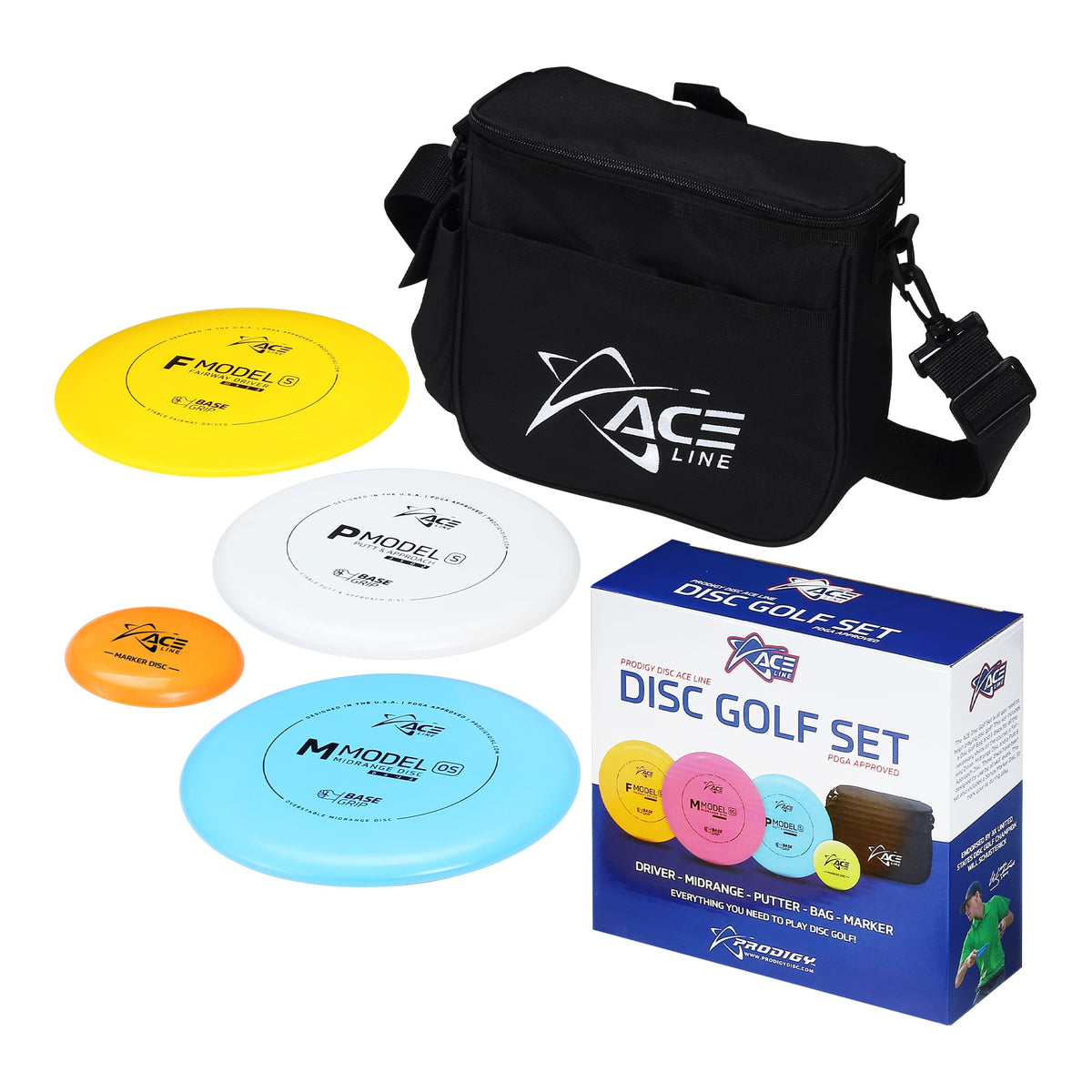Prodigy Ace Line Disc Golf Starter Set with Bag & Mini Marker ...
